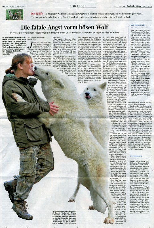2016 04 11 SZ - Die fatale Angst vorm bösen Wolf - Schoenberger.Photography